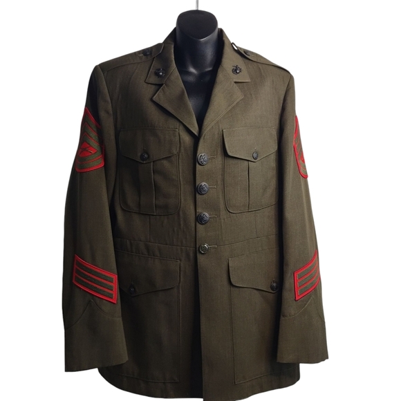 Jackets & Coats | Vintage Usmc Marine Corps Army Military Jacket Green ...